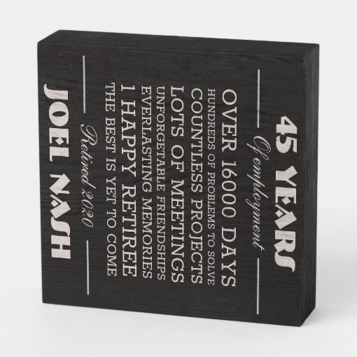 Personalized Retirement Gift Wooden Box Sign | Zazzle