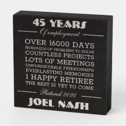 Personalized Retirement Gift Wooden Box Sign | Zazzle