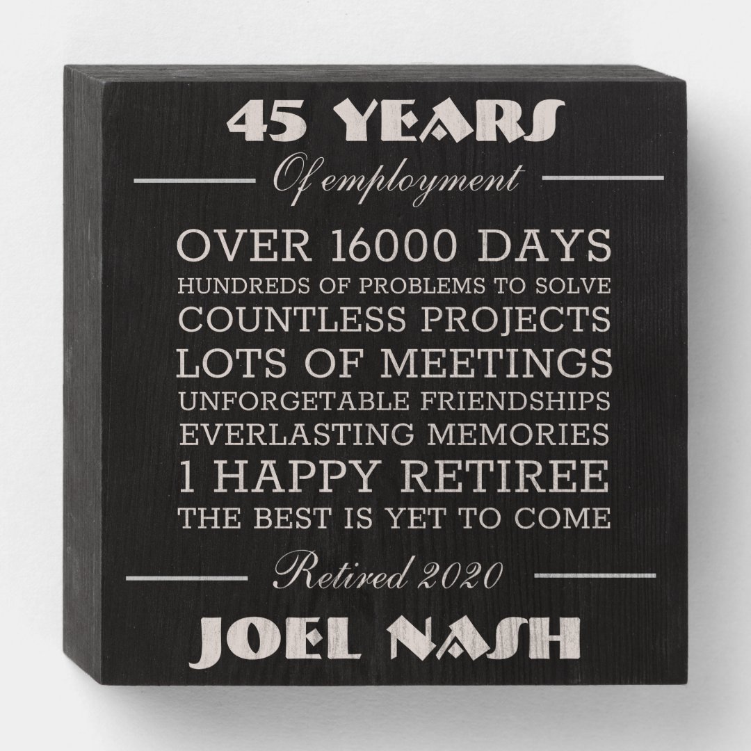 Personalized Retirement Gift Wooden Box Sign | Zazzle