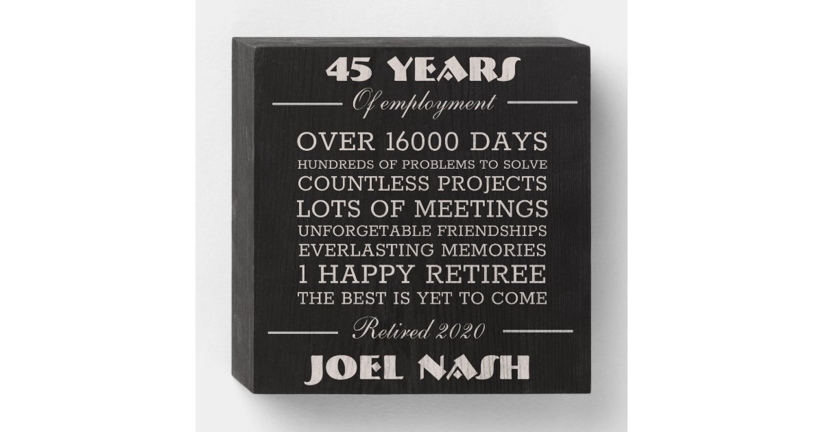 Personalized Retirement Gift Wooden Box Sign | Zazzle