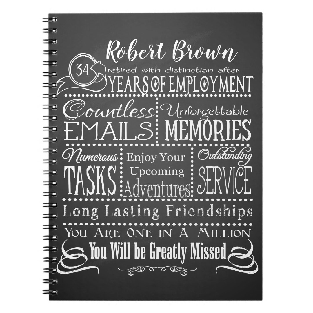 Personalized Retirement Notebook add name | Zazzle