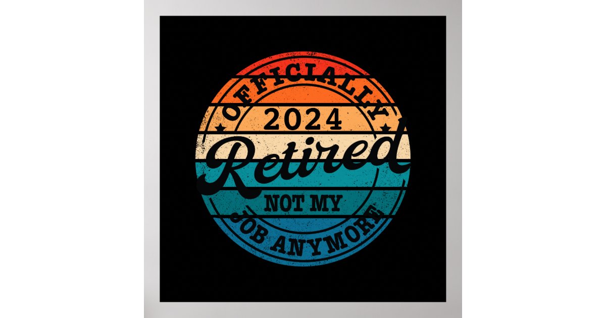 Personalized retirement officially retired vintage poster | Zazzle