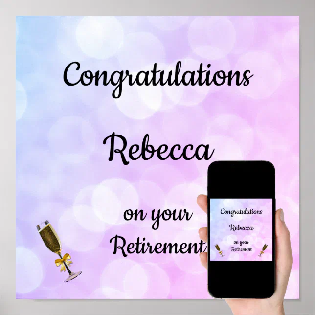 personalized retirement poster | Zazzle