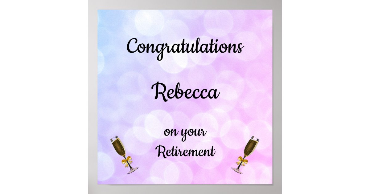 personalized retirement poster | Zazzle