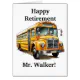 Personalized Retirement School Bus Driver BIG Card | Zazzle