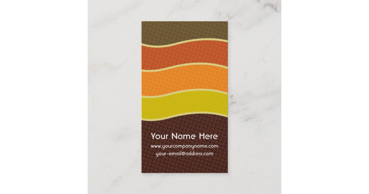 Personalized Retro 70s Business Cards | Zazzle