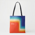 Personalized Retro 70s Ombre Tote Bag | Zazzle
