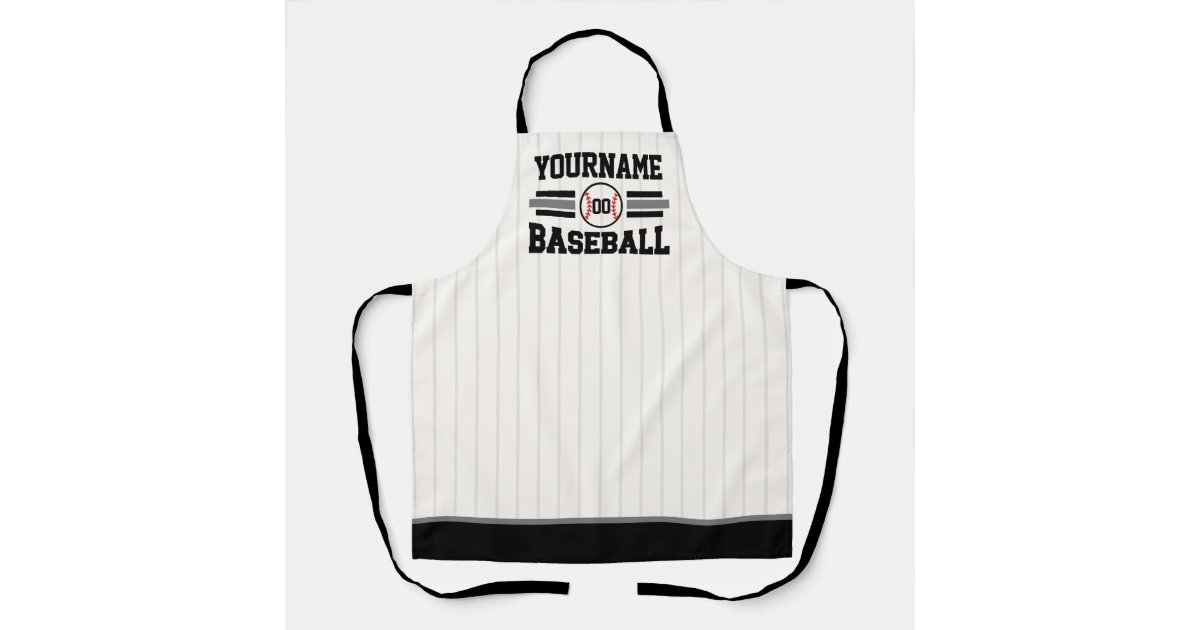 Personalized Retro Baseball Player NAME Team Apron | Zazzle