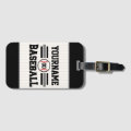 Personalized Retro Baseball Player NAME Team Luggage Tag | Zazzle
