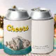 Personalized Retro Cabo Wedding Cheers Can Cooler | Zazzle