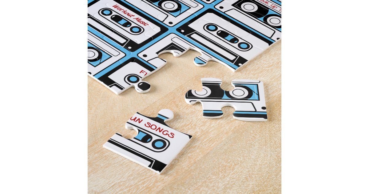 Personalized Retro Cassette Tapes Jigsaw Puzzle | Zazzle