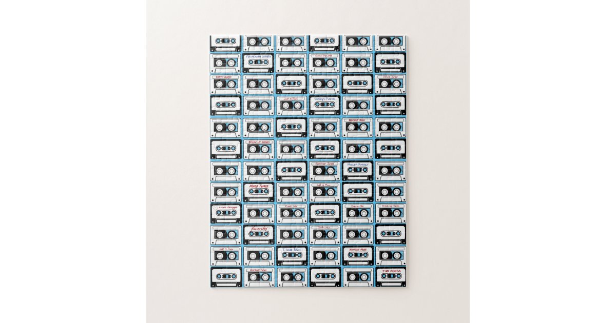 Personalized Retro Cassette Tapes Jigsaw Puzzle | Zazzle