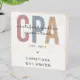 Personalized Retro CPA Certified Public Accountant Wooden Box Sign | Zazzle