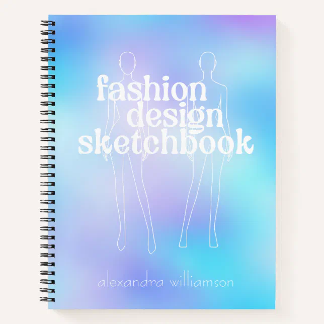 Personalized Retro Fashion Design Sketchbook Notebook | Zazzle