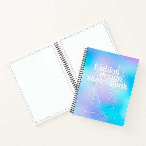 Personalized Retro Fashion Design Sketchbook Notebook | Zazzle