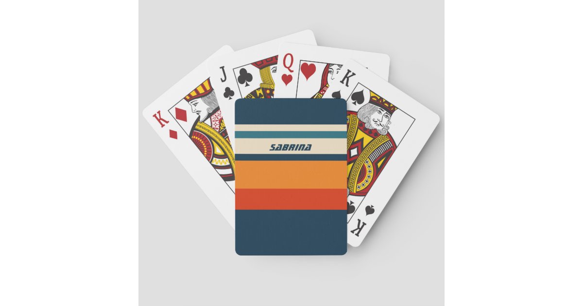 Personalized Retro Poker Cards | Zazzle