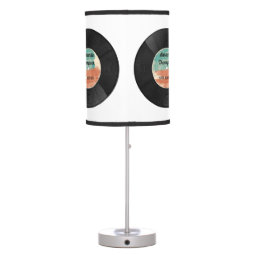 Personalized Retro Vinyl Record Music Album Table Lamp | Zazzle
