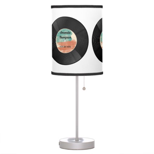 Personalized Retro Vinyl Record Music Album Table Lamp | Zazzle