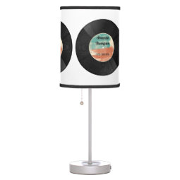 Personalized Retro Vinyl Record Music Album Table Lamp | Zazzle