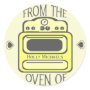 Personalized Retro Yellow Oven Sticker | Zazzle