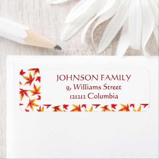 Personalized Return Address Labels - Autumn Leaves | Zazzle