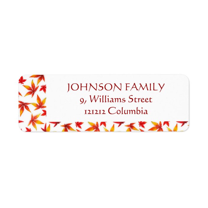 Personalized Return Address Labels - Autumn Leaves | Zazzle.com