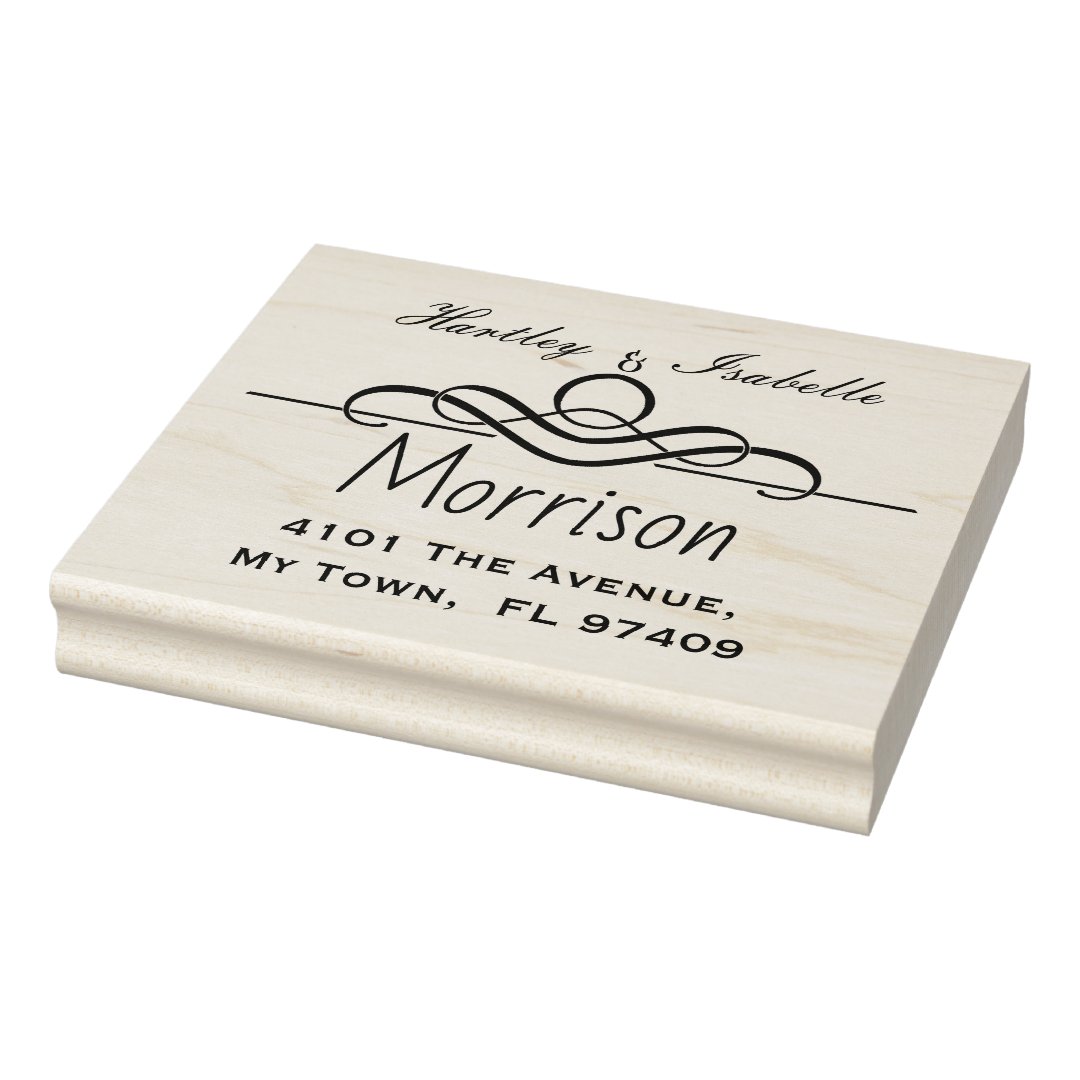 Personalized Return Address Rubber Stamp | Zazzle
