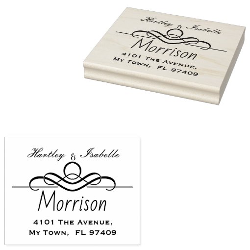 Personalized Return Address Rubber Stamp | Zazzle