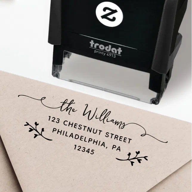 Personalized Return Address Self-Inking Stamp | Zazzle