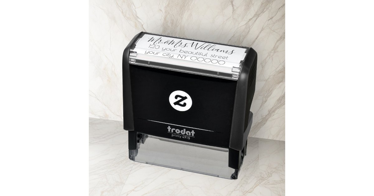 Personalized return address self-inking stamp | Zazzle
