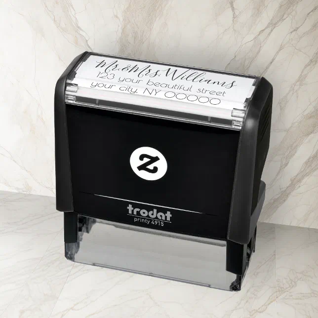 Personalized return address self-inking stamp | Zazzle