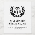 Personalized RN Nursing School Graduation Elegant Wine Label | Zazzle