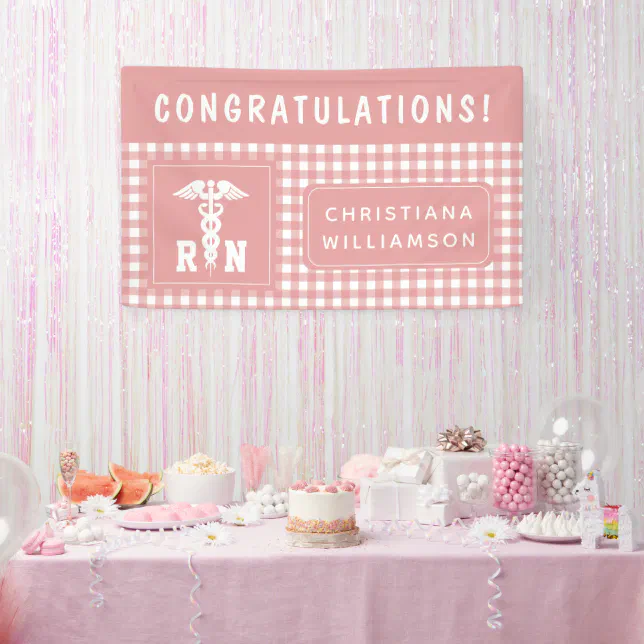 Personalized RN Registered Nurse Graduation Party Banner | Zazzle