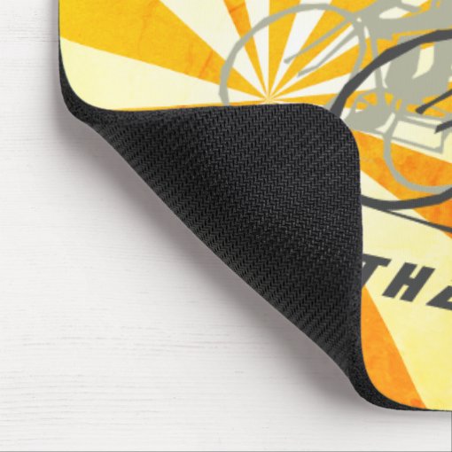 Personalized Road Cyclists and Retro Sunburst Bike Mouse Pad | Zazzle
