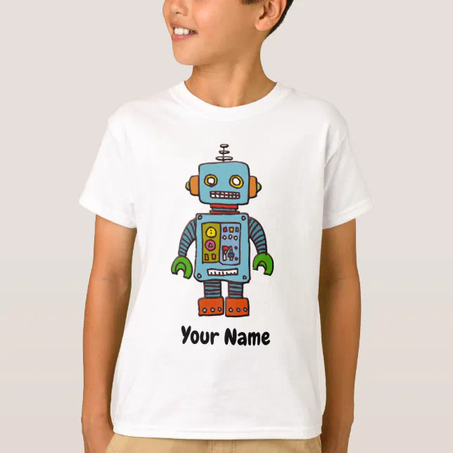 Personalized robot t-shirt | Zazzle