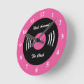 Personalized rock and roll wall clock | Zazzle