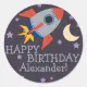 Personalized Rocket Kids Birthday Stickers | Zazzle