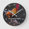 Personalized Rooster Crowing Wall Clock | Zazzle