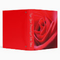 Personalized Rose Binder Red Rose School Binder | Zazzle
