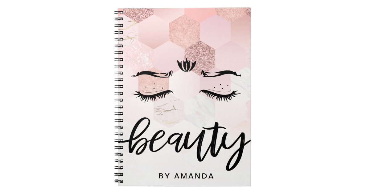 Personalized Rose Gold Beauty Appointment Notebook | Zazzle