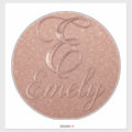 Personalized Rose Gold Glitter Name Design – Emely Sticker | Zazzle