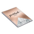Personalized Rose gold Marble Gratitude Journal | Zazzle
