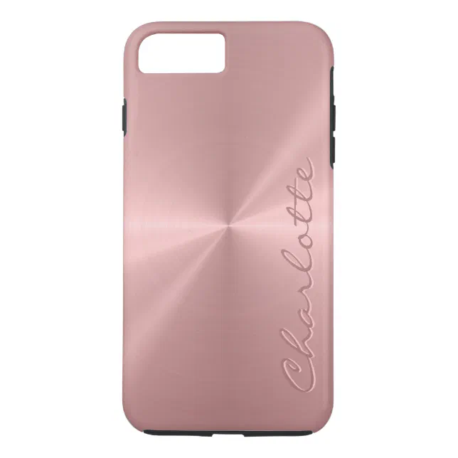 Personalized Rose Gold Metallic Radial Texture Case-Mate iPhone Case ...