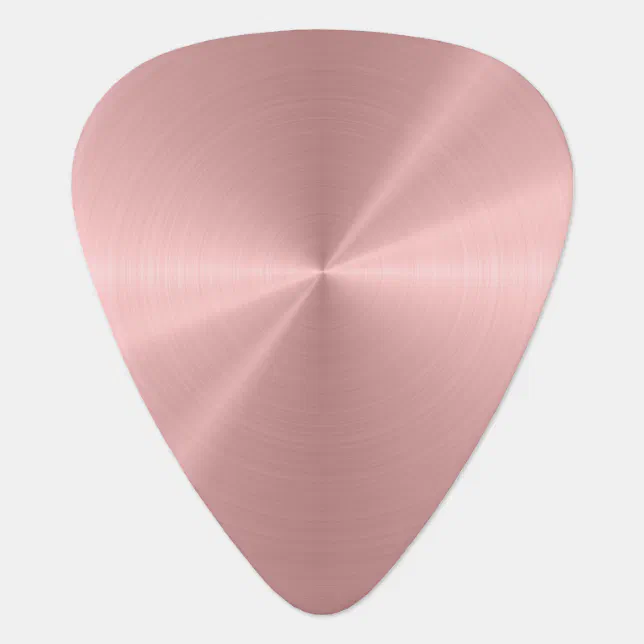 Personalized Rose Gold Metallic Radial Texture Guitar Pick | Zazzle