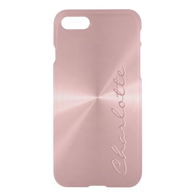 Personalized Rose Gold Metallic Radial Texture Uncommon iPhone Case ...