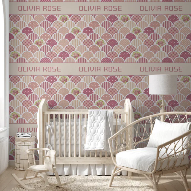 Personalized Rose Petal Baby Name Wallpaper Wallpaper | Zazzle
