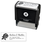 Personalized Rose Self-inking Stamp | Zazzle
