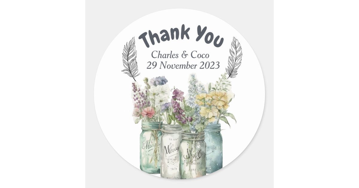 Personalized Round Circle Flora Classic Round Sticker | Zazzle