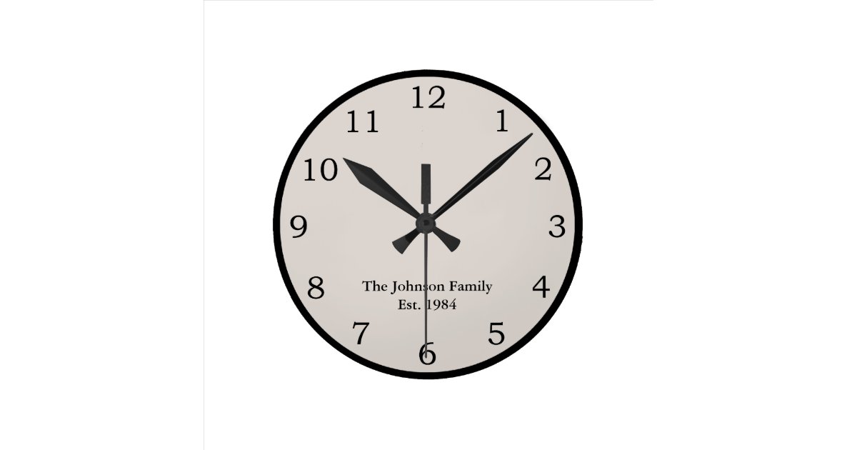 Personalized Round Clock | Zazzle.com