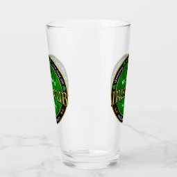 Personalized, Round Irish Pub Logo Glass | Zazzle